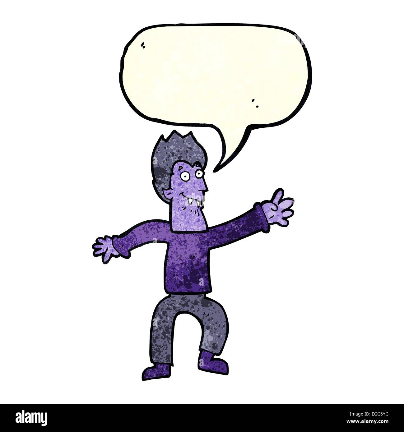 cartoon vampire with speech bubble Stock Vector Image & Art - Alamy