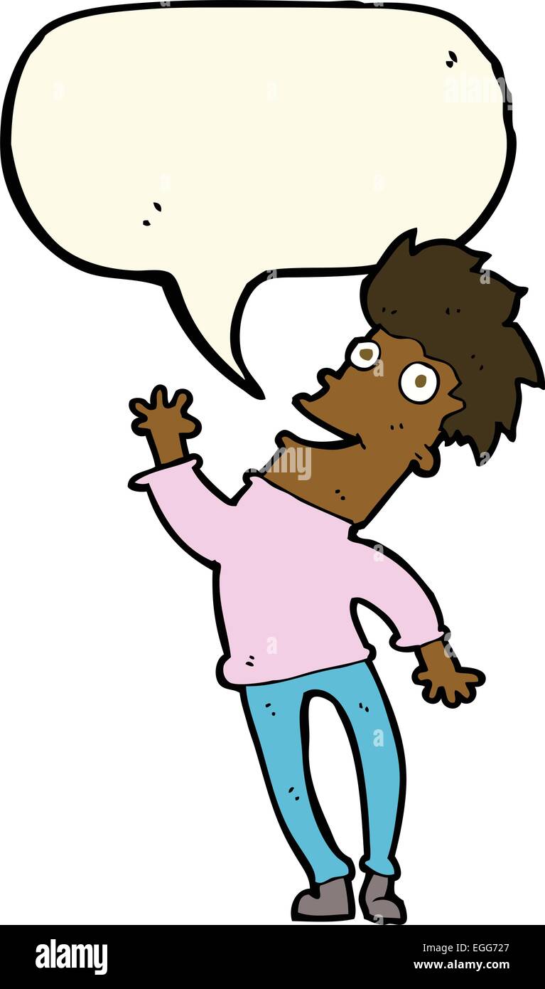 Cartoon jumping man speech hi-res stock photography and images - Alamy