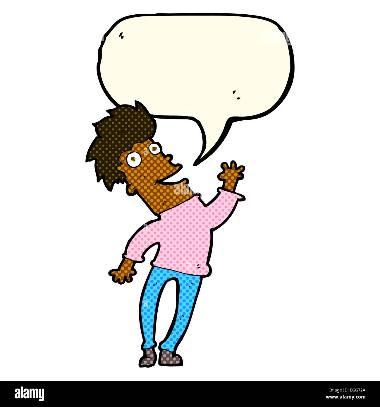 Cartoon jumping man speech hi-res stock photography and images - Alamy