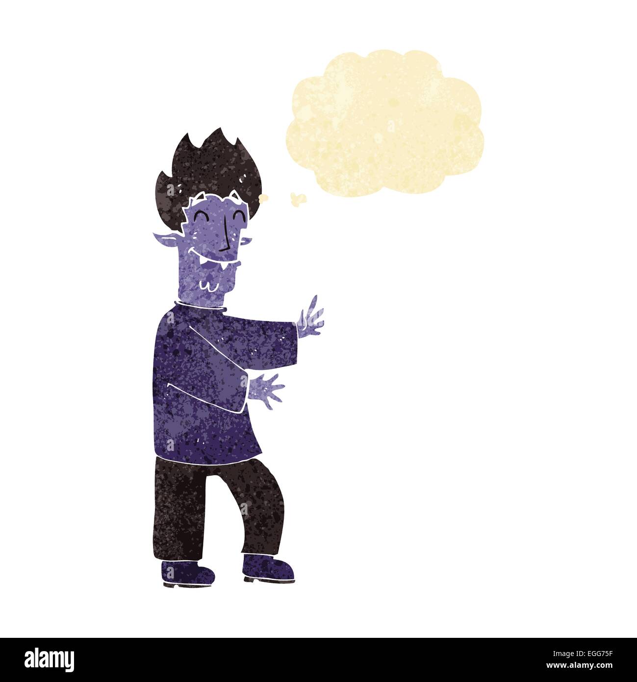 cartoon excited vampire with thought bubble Stock Vector Image & Art ...