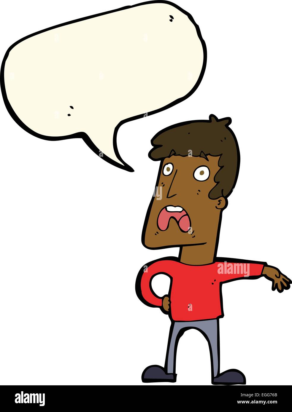 cartoon complaining man with speech bubble Stock Vector Image & Art - Alamy