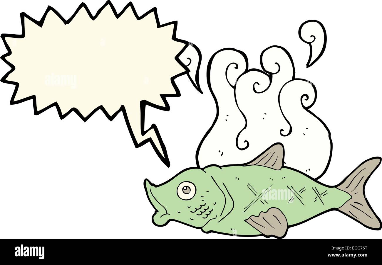 cartoon smelly fish with speech bubble Stock Vector Image & Art - Alamy