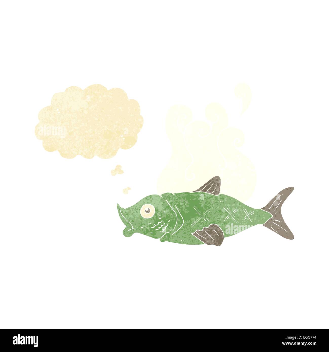 cartoon smelly fish with thought bubble Stock Vector Image & Art - Alamy