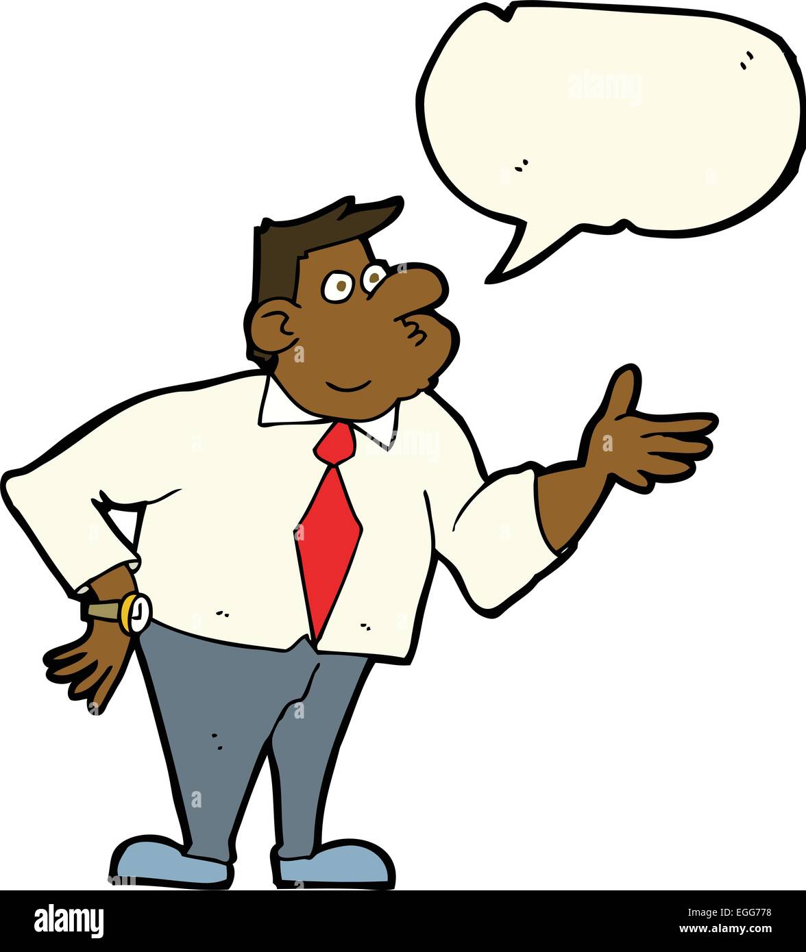 cartoon businessman asking question with speech bubble Stock Vector ...
