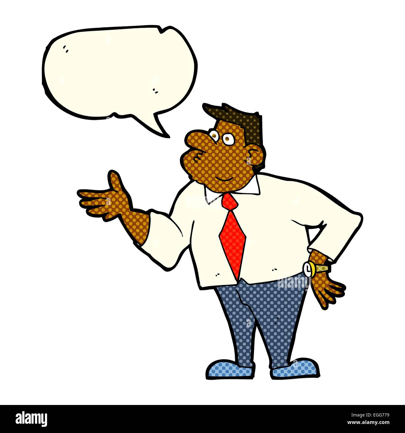 cartoon businessman asking question with speech bubble Stock Vector ...