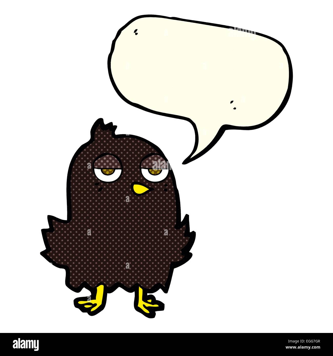 cartoon bored bird with speech bubble Stock Vector Image & Art - Alamy