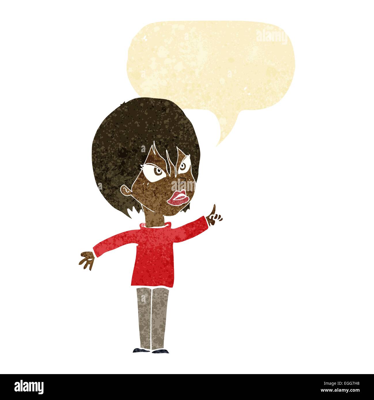 Cartoon woman arguing bubble hi-res stock photography and images - Alamy