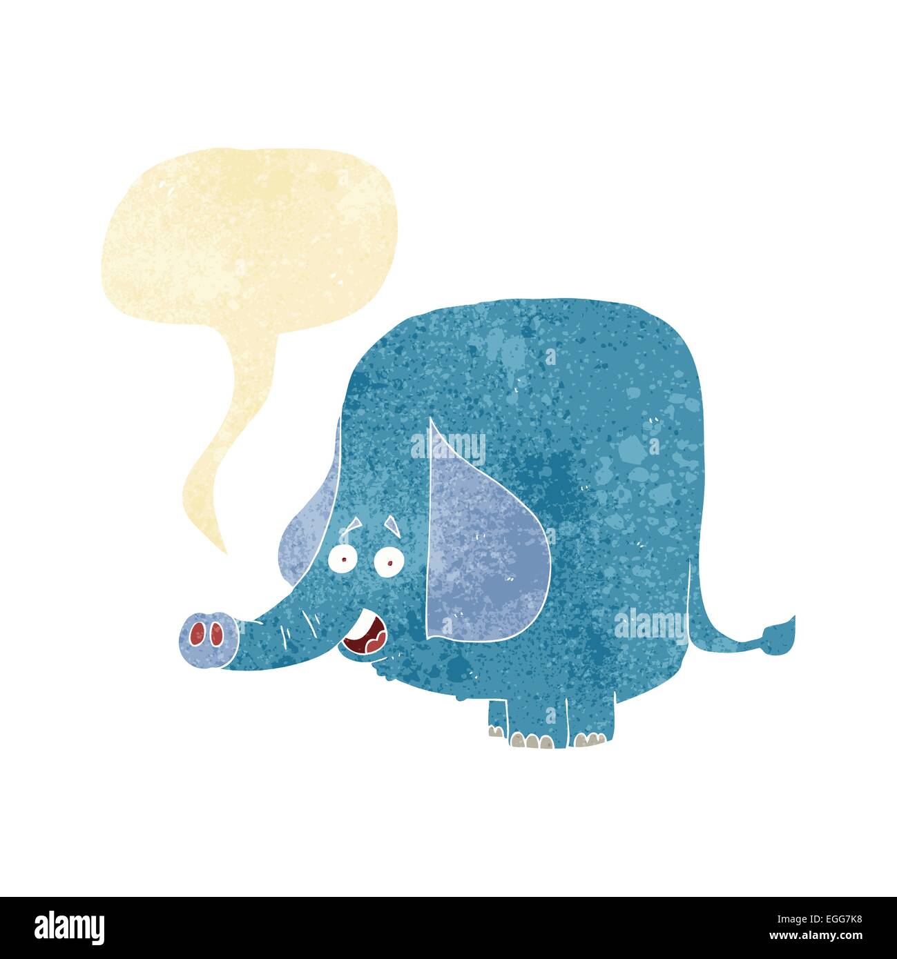 cartoon funny elephant with speech bubble Stock Vector Image & Art - Alamy