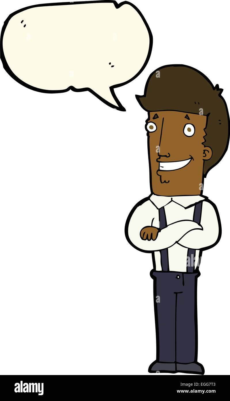 cartoon proud man with speech bubble Stock Vector Image & Art - Alamy