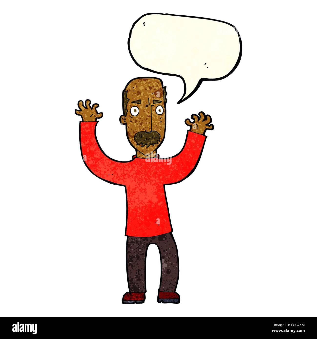 cartoon angry dad with speech bubble Stock Vector Image & Art - Alamy