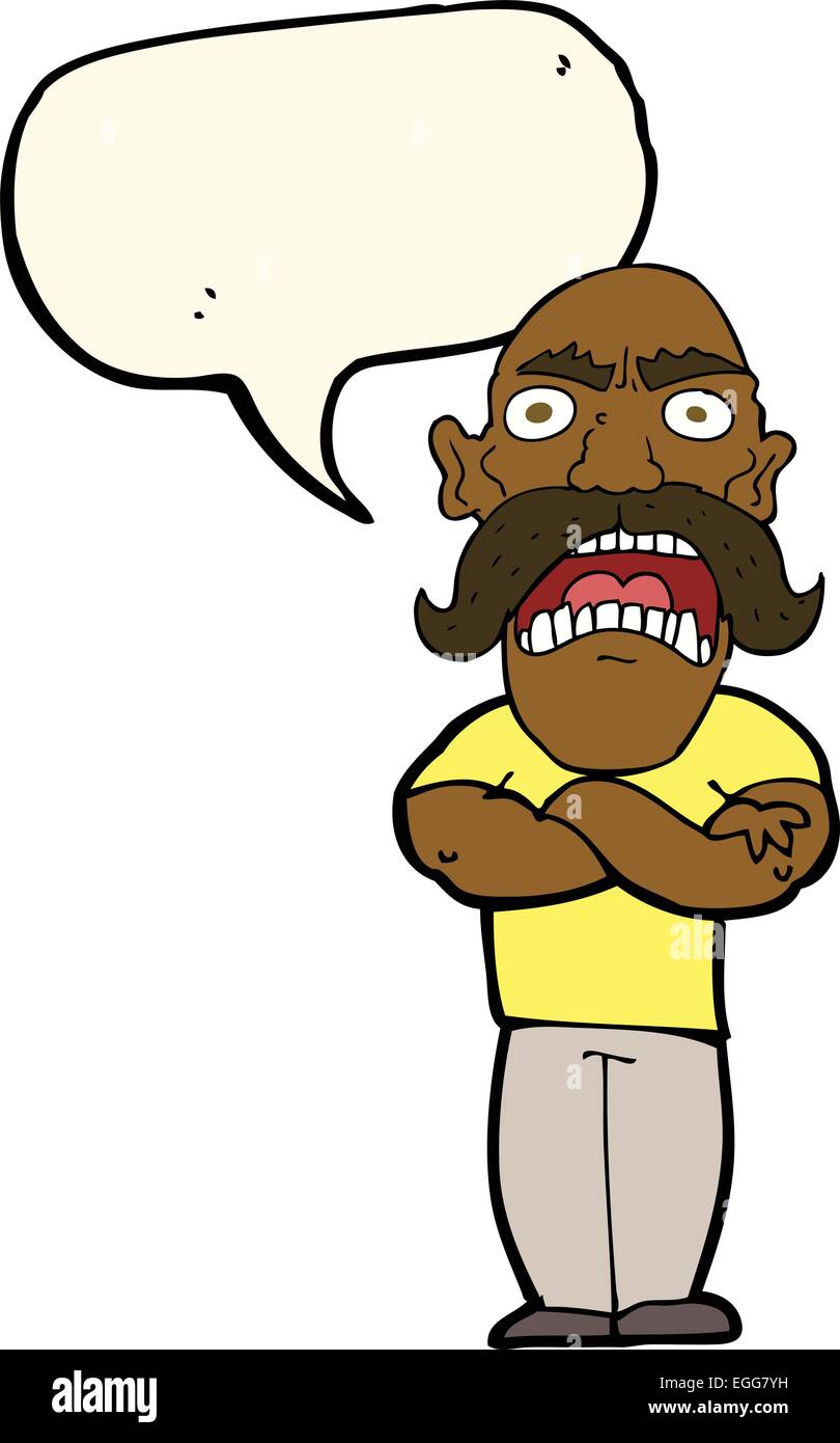 cartoon angry man with speech bubble Stock Vector Image & Art - Alamy