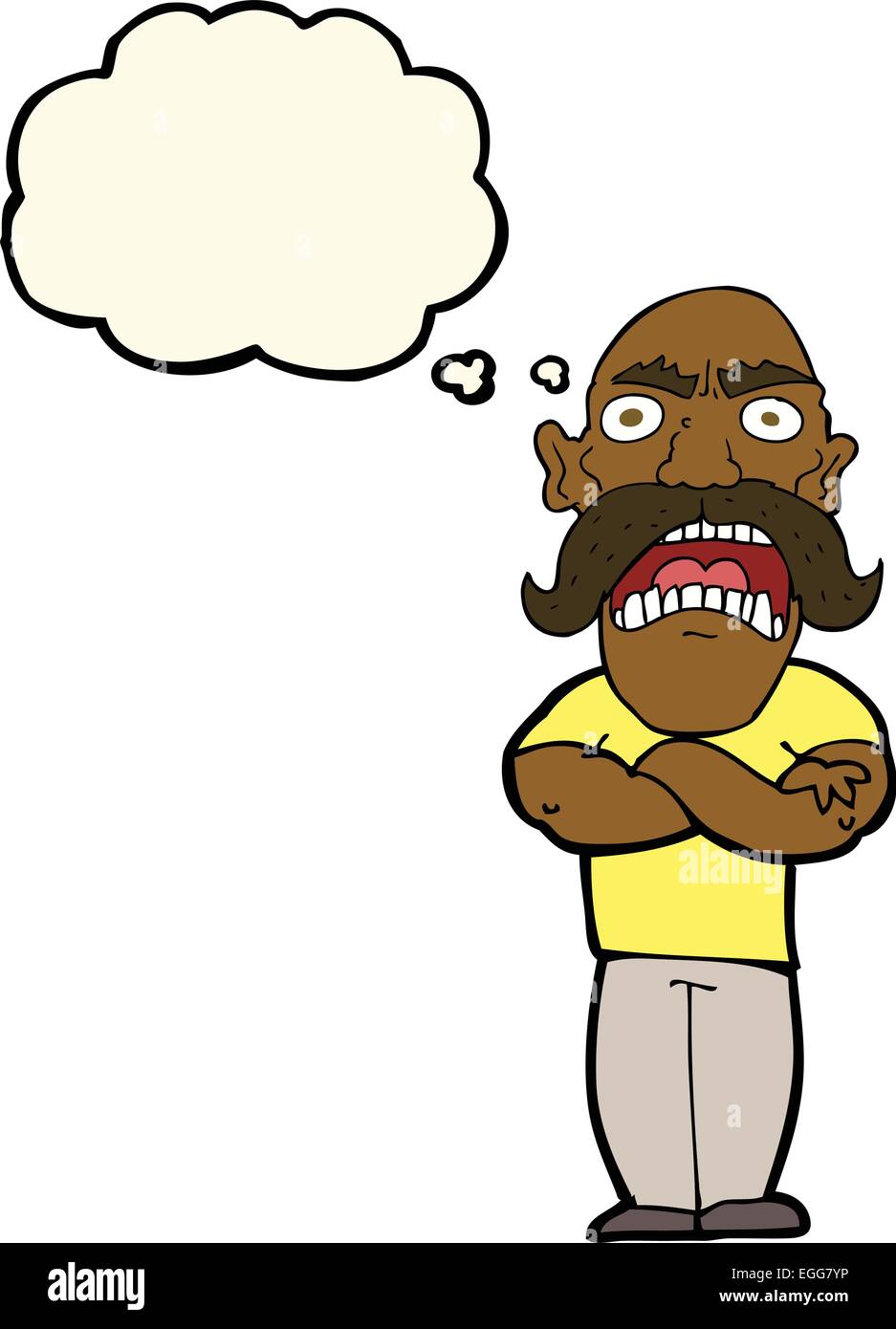 cartoon angry man with thought bubble Stock Vector Image & Art - Alamy
