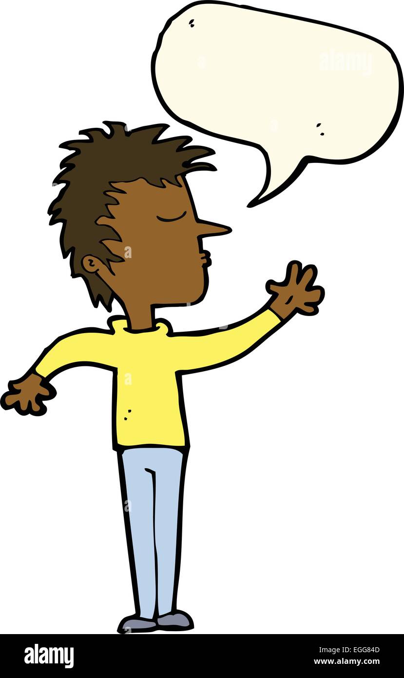 cartoon dismissive man with speech bubble Stock Vector Image & Art - Alamy