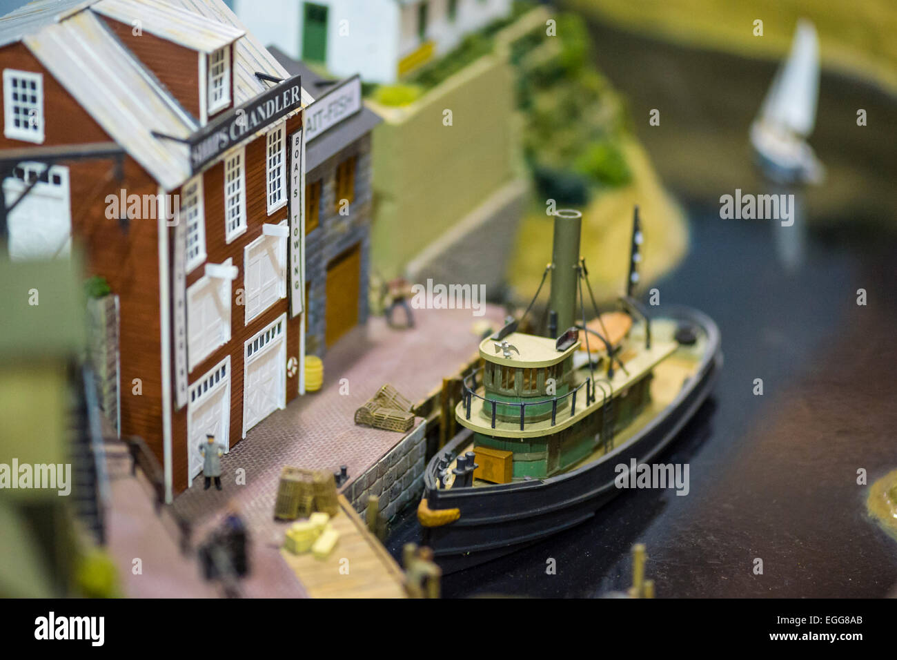 Hicksville, New York, USA. 22nd February 2015. An old fashioned dock ...