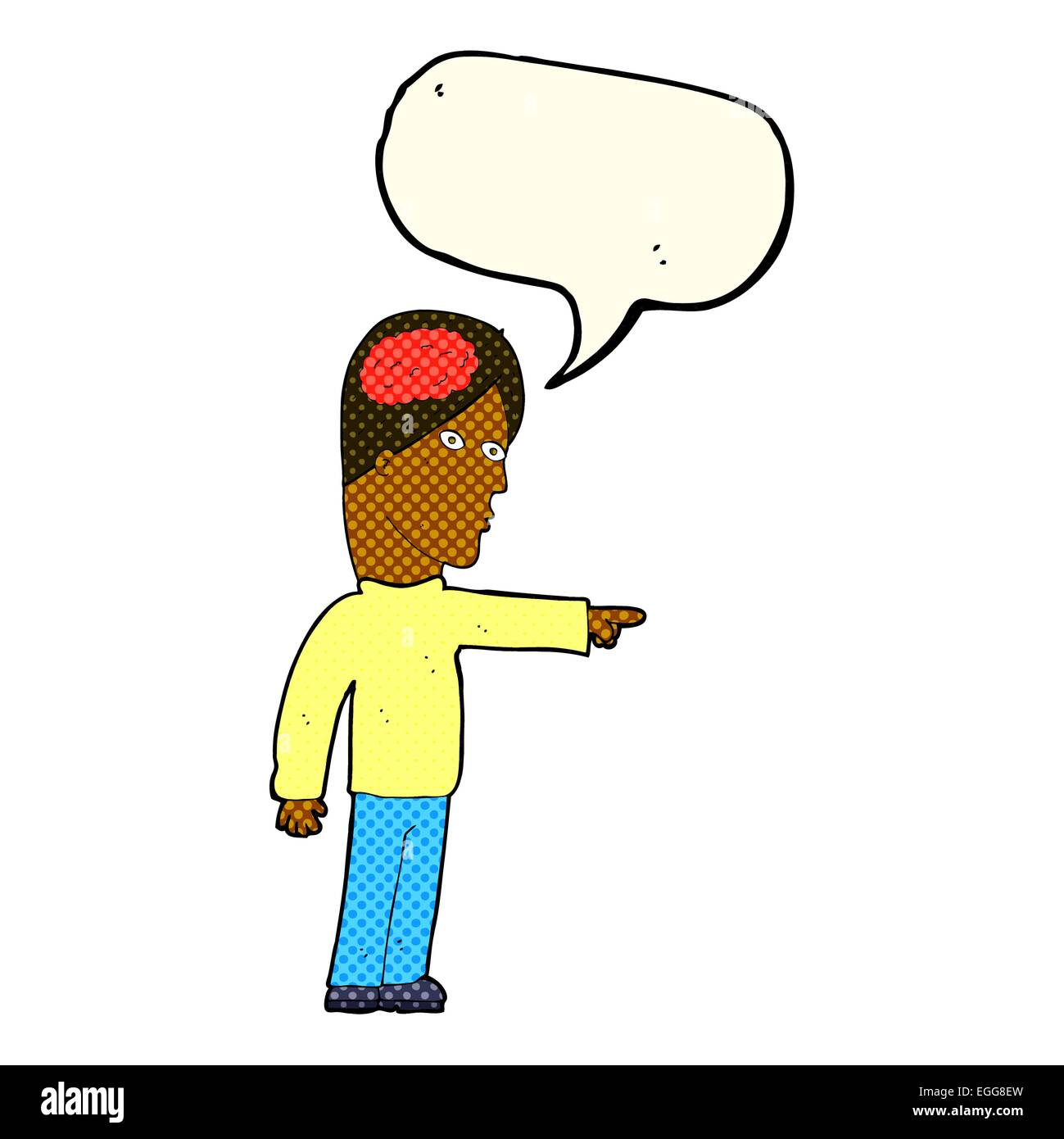 Cartoon Clever Man Pointing High Resolution Stock Photography and ...