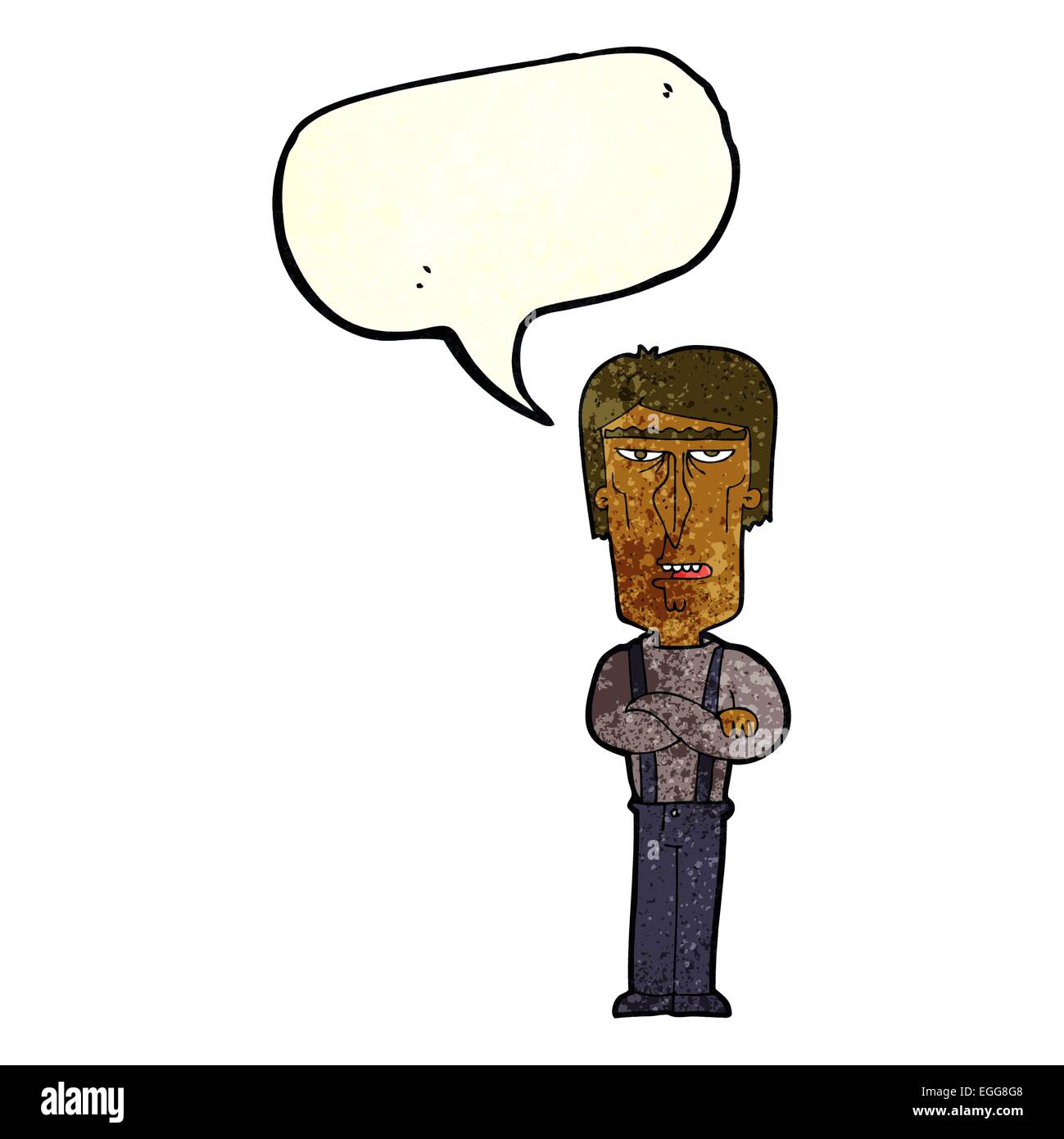 cartoon angry man with speech bubble Stock Vector Image & Art - Alamy