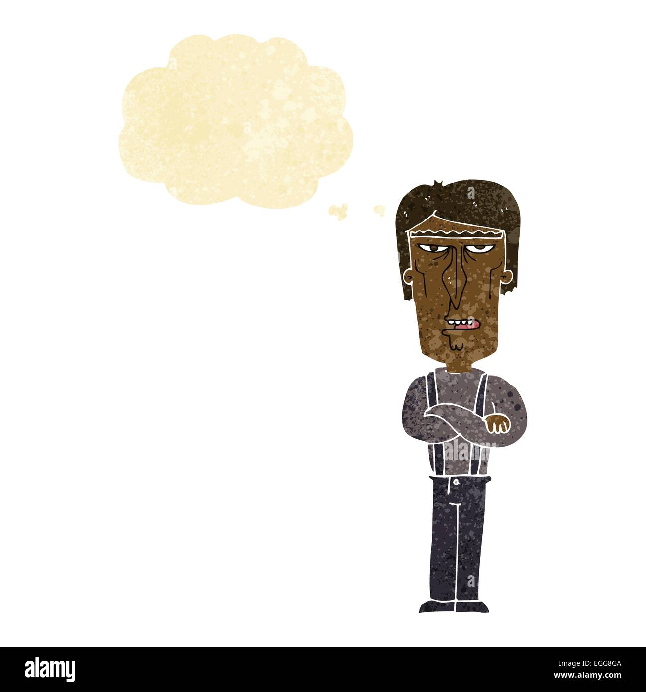 cartoon angry man with thought bubble Stock Vector Image & Art - Alamy