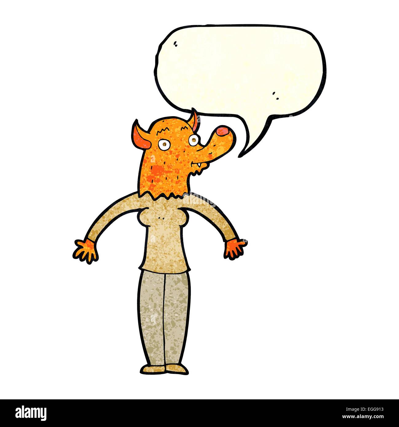 Cartoon friendly fox bubble Cut Out Stock Images & Pictures - Alamy