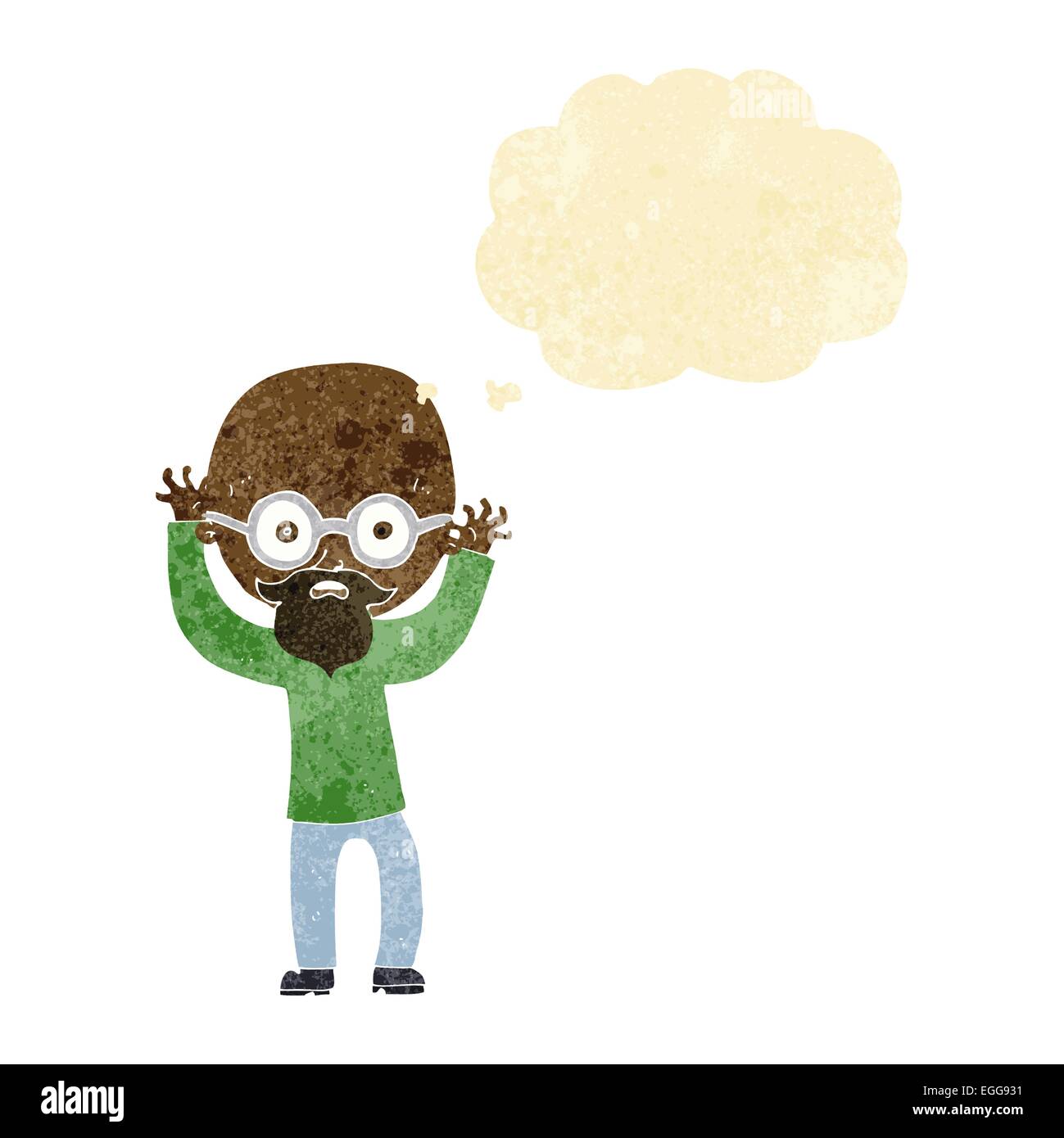 Cartoon stressed bald man Stock Vector Images - Alamy