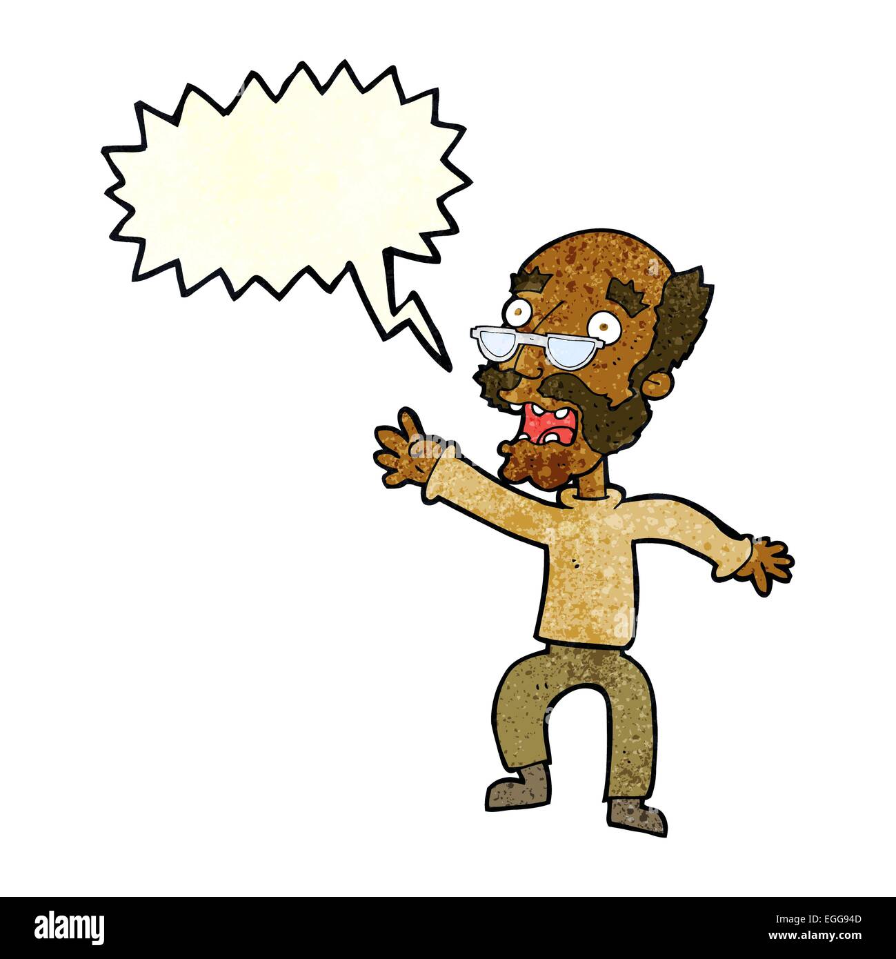 Cartoon panicking old man hi-res stock photography and images - Alamy
