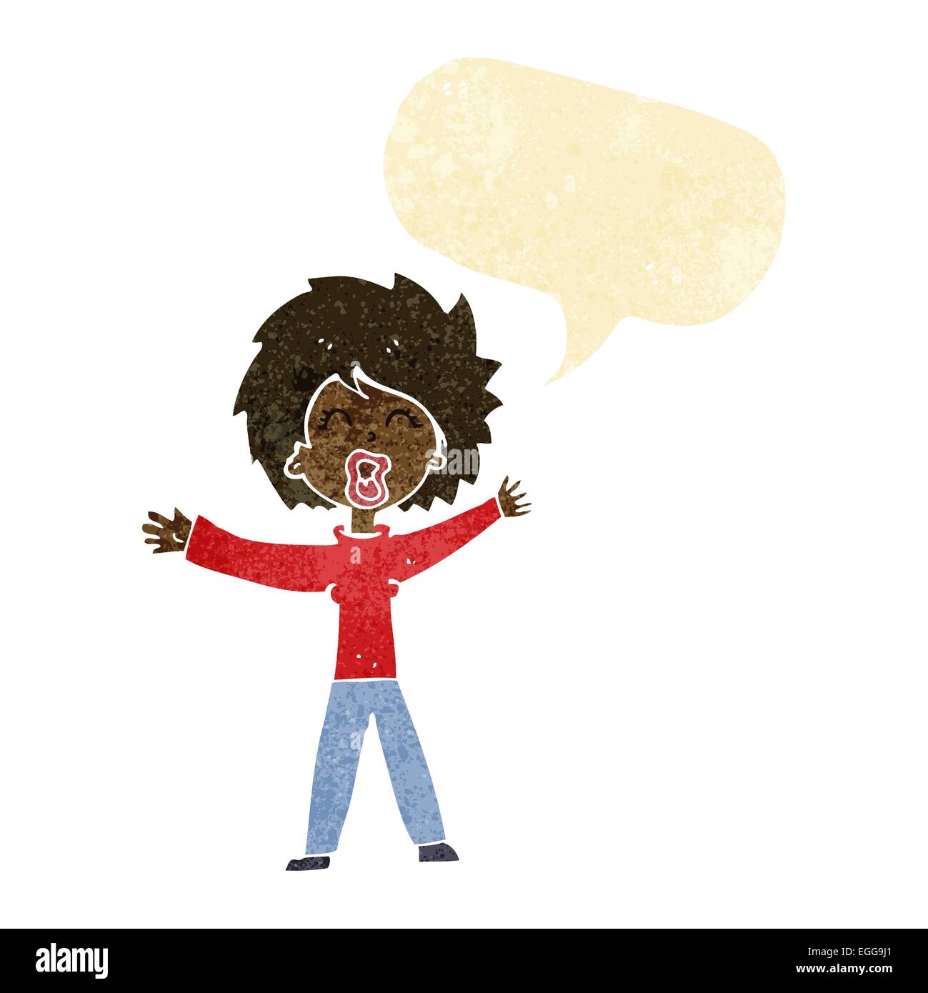 Cartoon woman shouting speech Stock Vector Images - Alamy