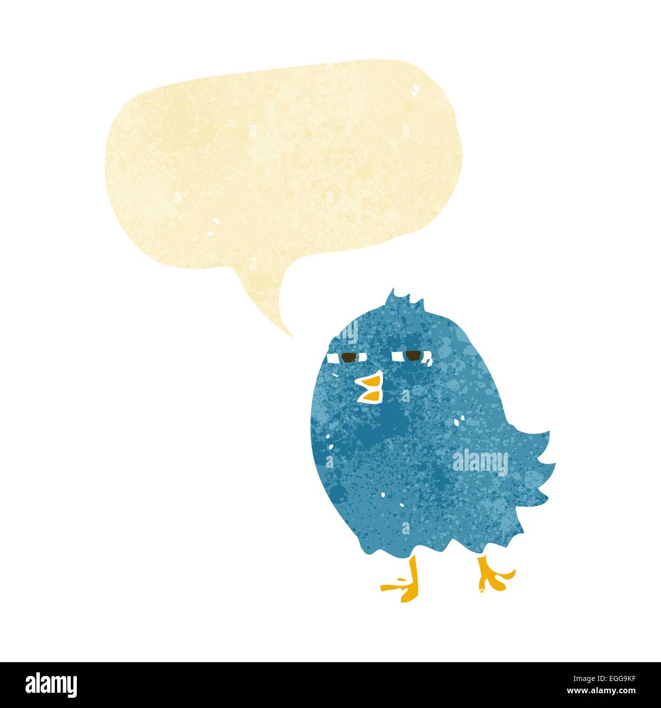 funny cartoon bird with speech bubble Stock Vector Image & Art - Alamy