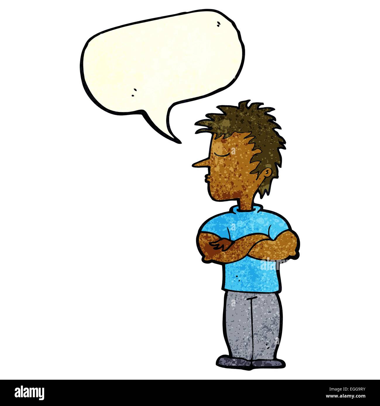 cartoon man refusing to listen with speech bubble Stock Vector Image ...