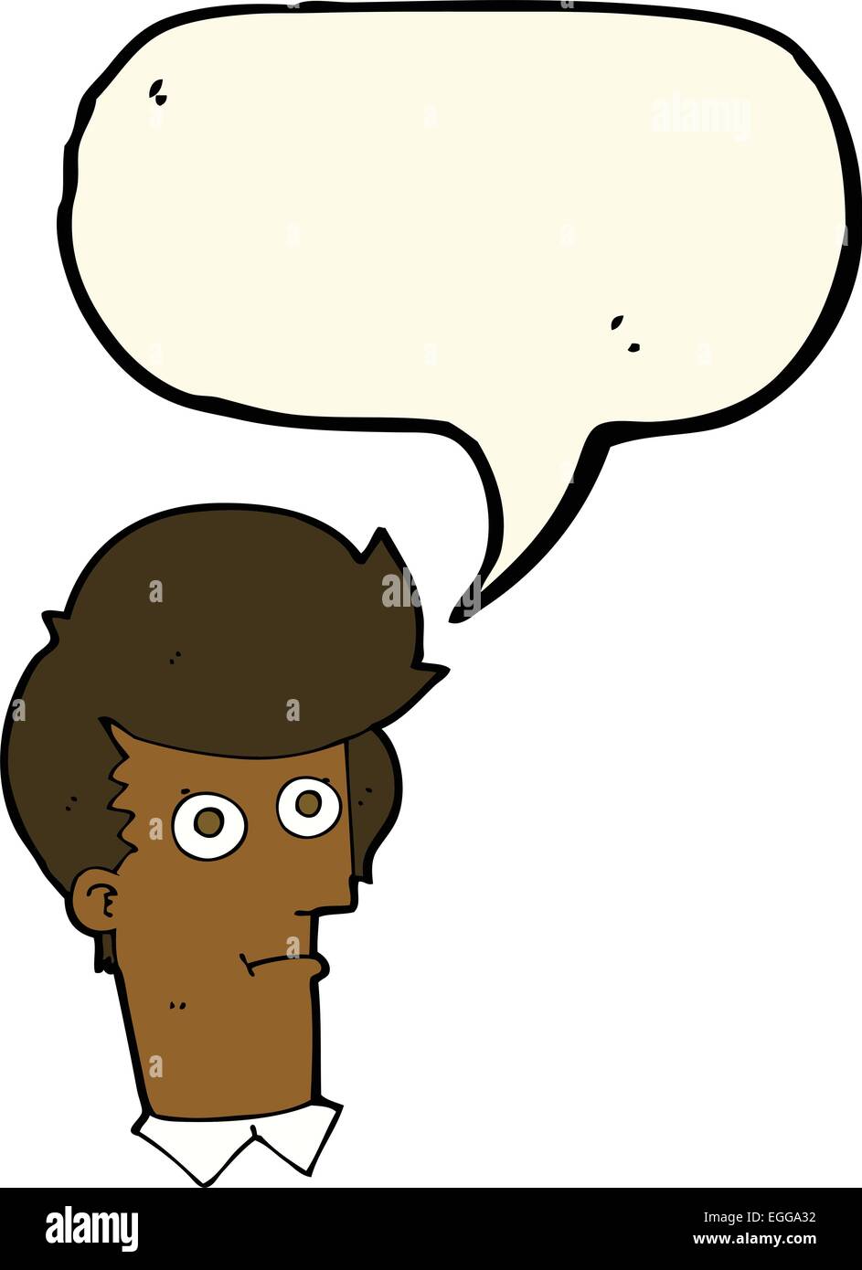 cartoon staring face with speech bubble Stock Vector Image & Art - Alamy