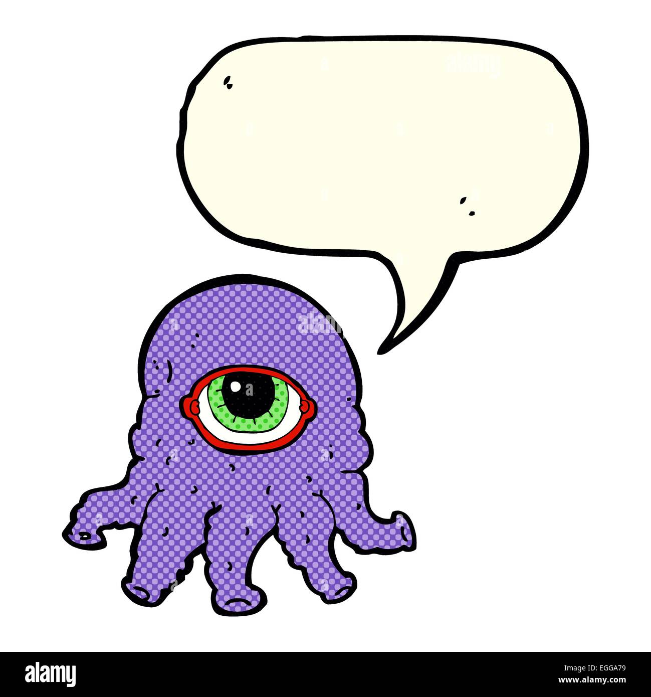 cartoon alien head with speech bubble Stock Vector Image & Art - Alamy