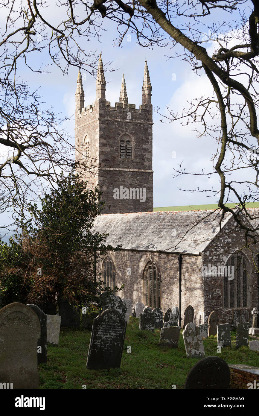 Morwenstow Church and graveyard, Cornwall, England, UK Stock Photo - Alamy