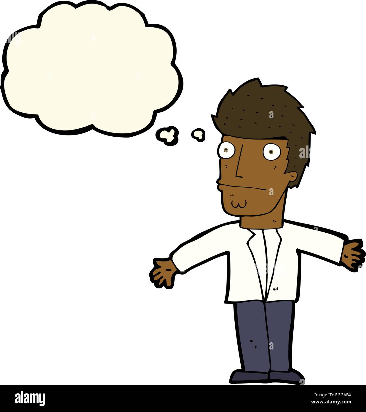 Cartoon confused man thought bubble hi-res stock photography and images ...