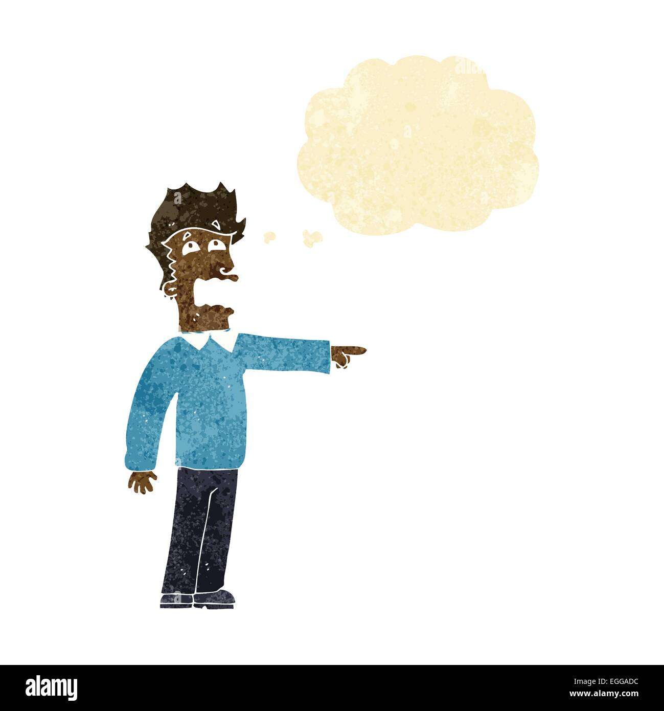 cartoon man accusing with thought bubble Stock Vector Image & Art - Alamy