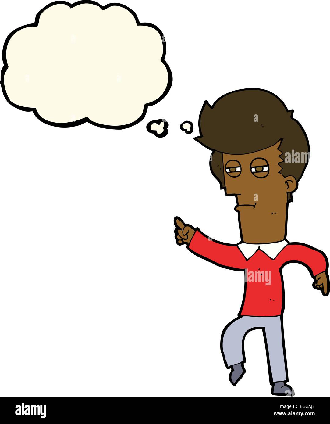 cartoon man accusing with thought bubble Stock Vector Image & Art - Alamy