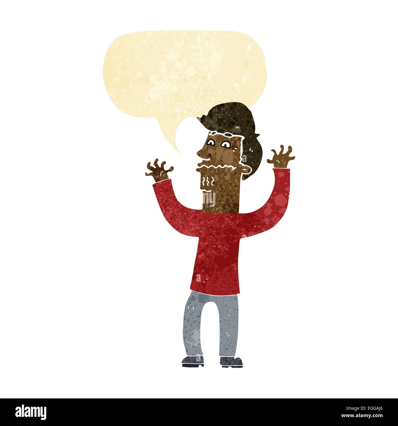 cartoon nervous man with speech bubble Stock Vector Image & Art - Alamy