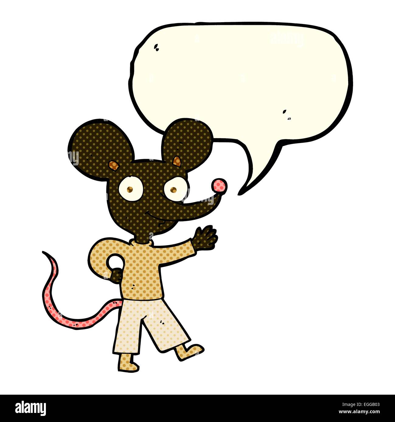 cartoon waving mouse with speech bubble Stock Vector Image & Art - Alamy