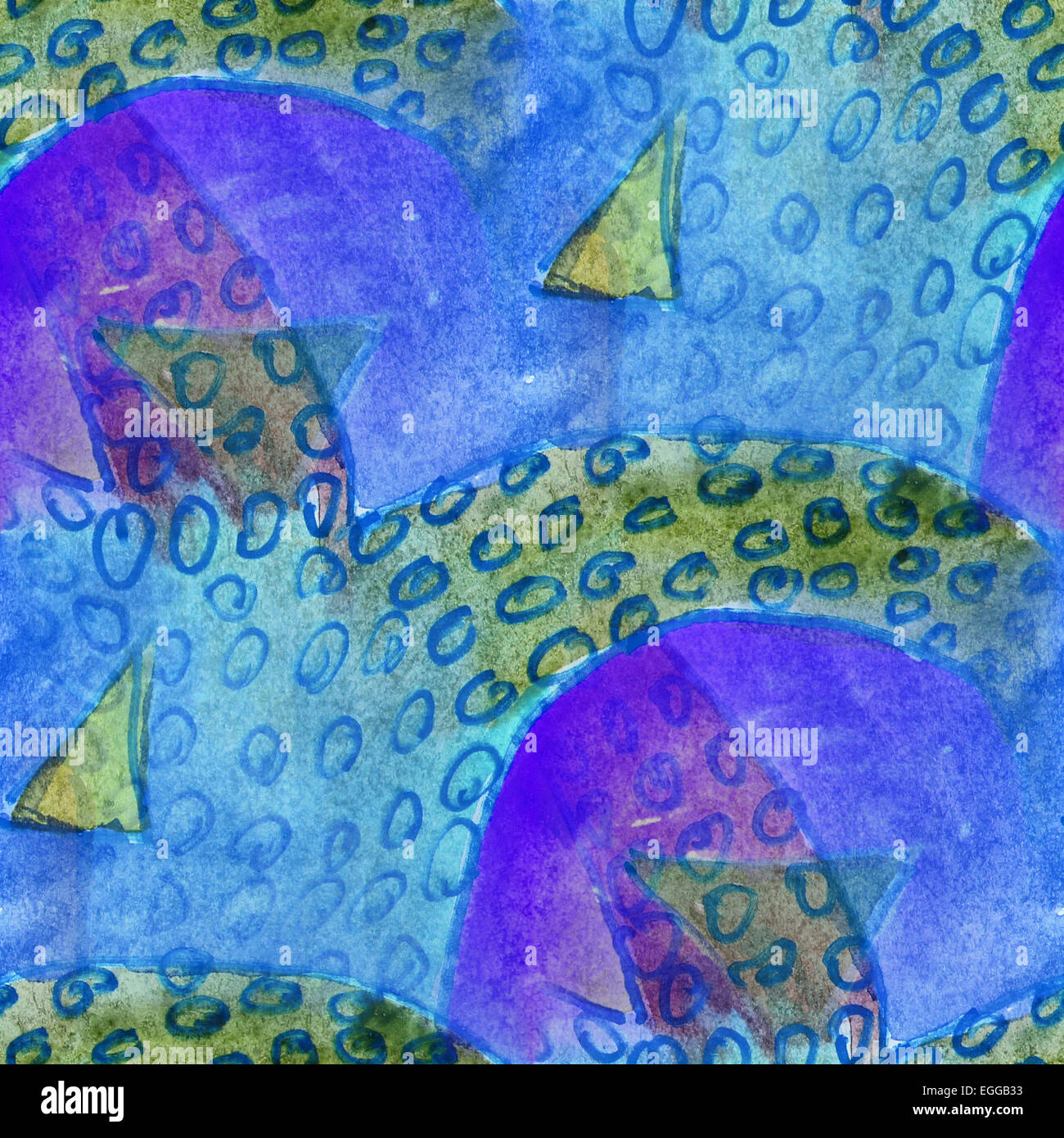 blots blue seabed watercolor painting seamless background Stock Photo ...