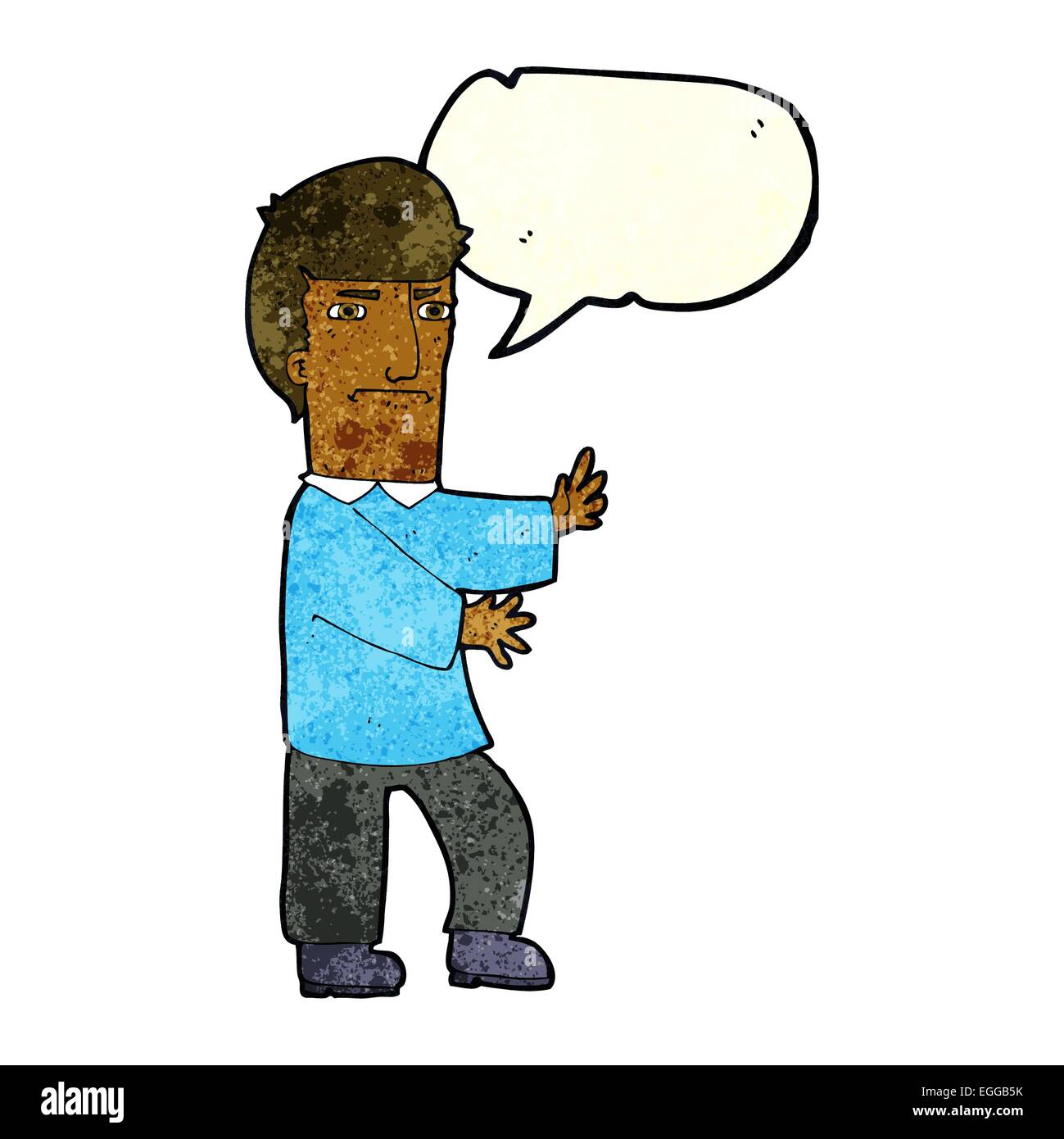 cartoon grumpy man with speech bubble Stock Vector Image & Art - Alamy