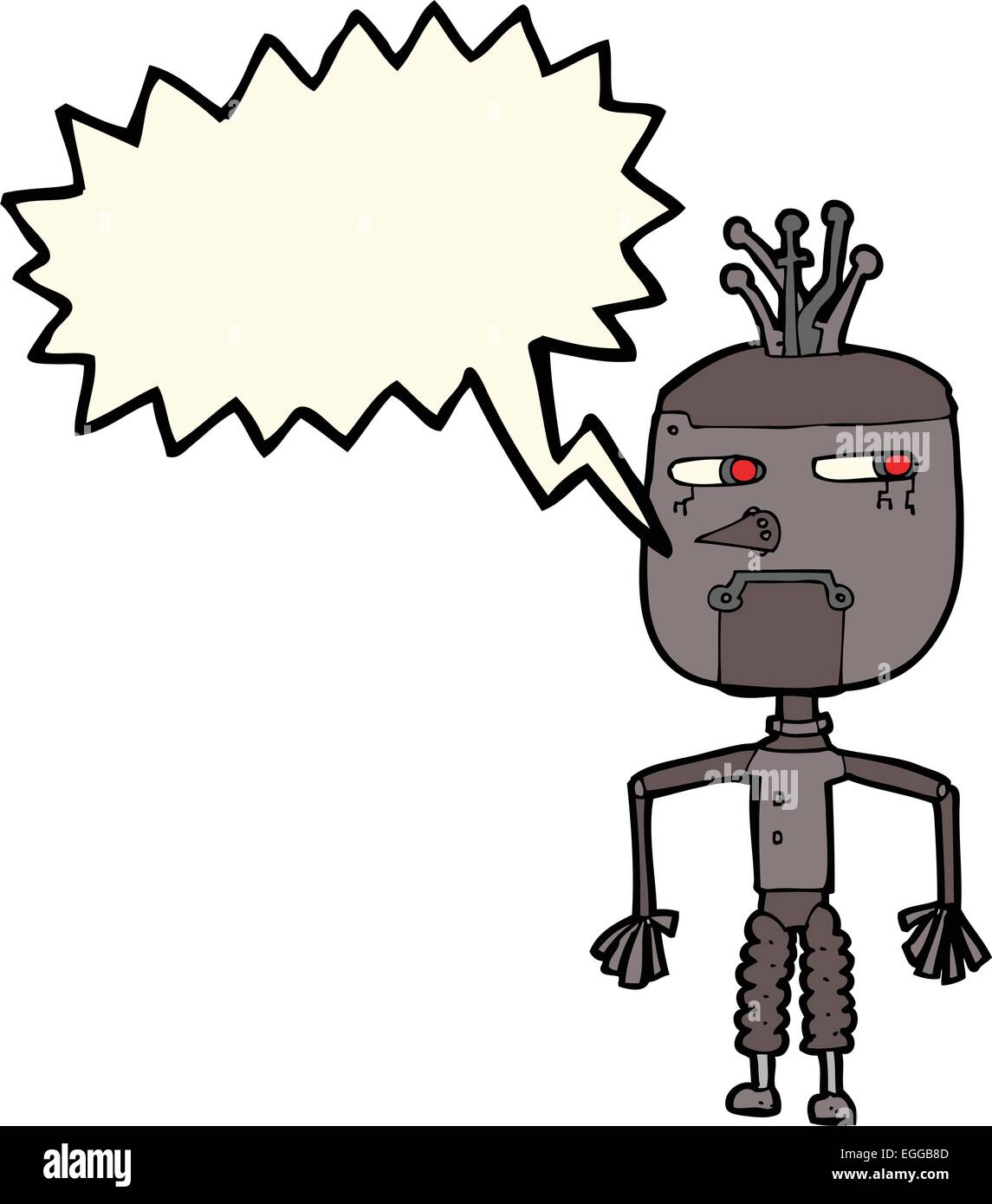 cartoon robot with speech bubble Stock Vector Image & Art - Alamy