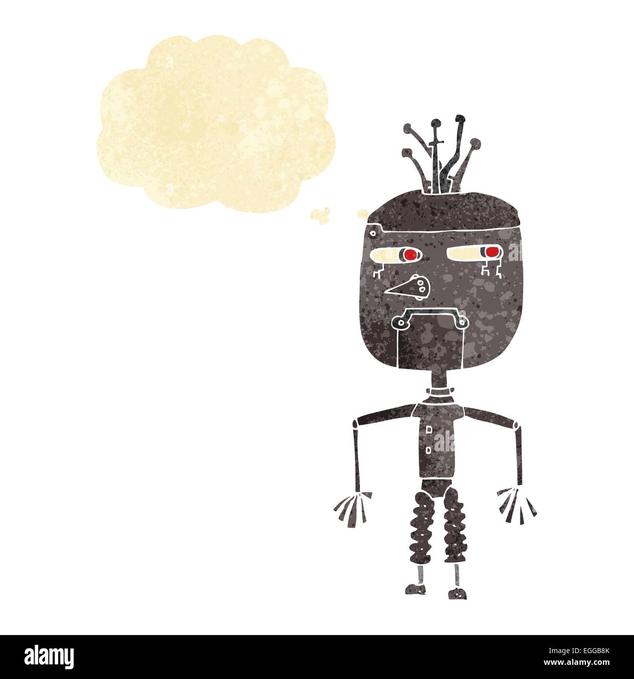 cartoon robot with thought bubble Stock Vector Image & Art - Alamy