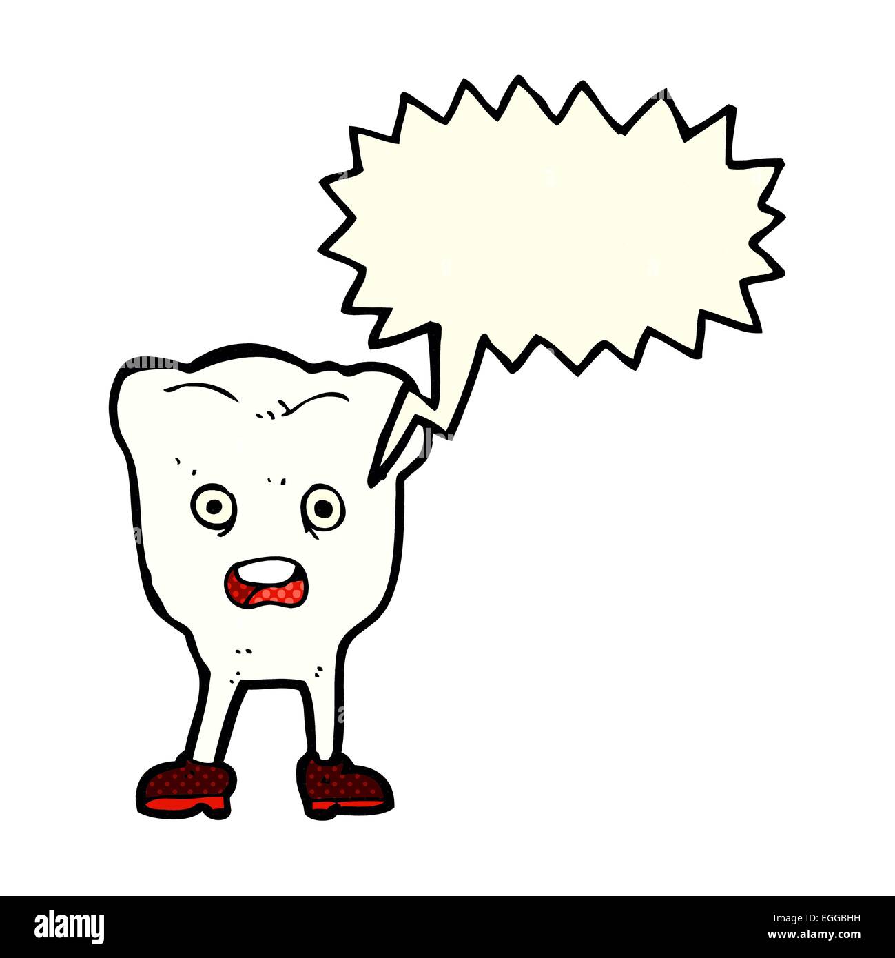 Cartoon funny tooth character bubble Cut Out Stock Images & Pictures ...