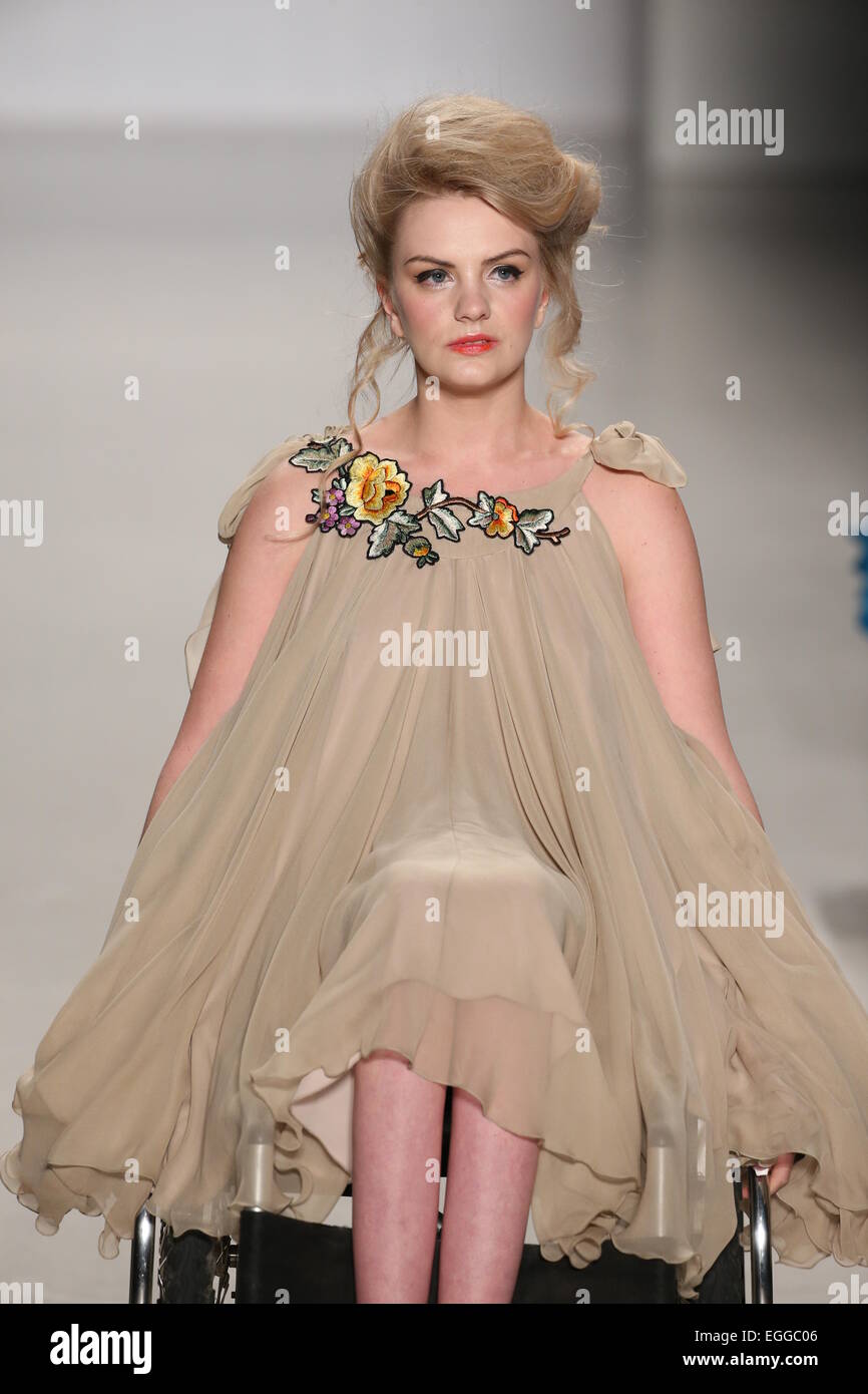 A model on the runway at the FTL Moda fashion show during Mercedes-Benz ...