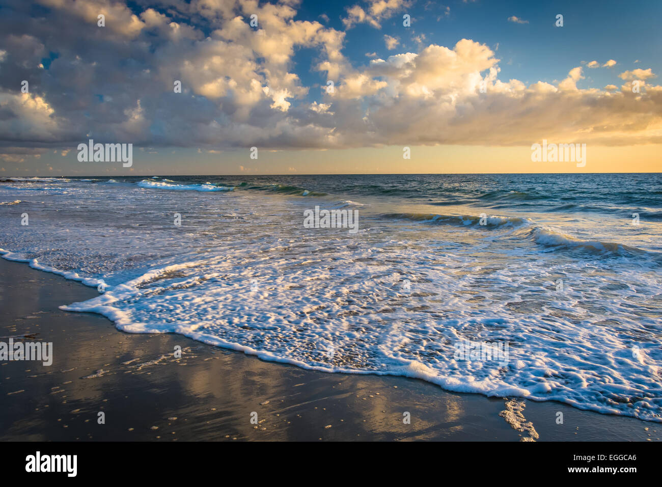 The Pacific Ocean at sunset, in Laguna Beach, California Stock Photo ...