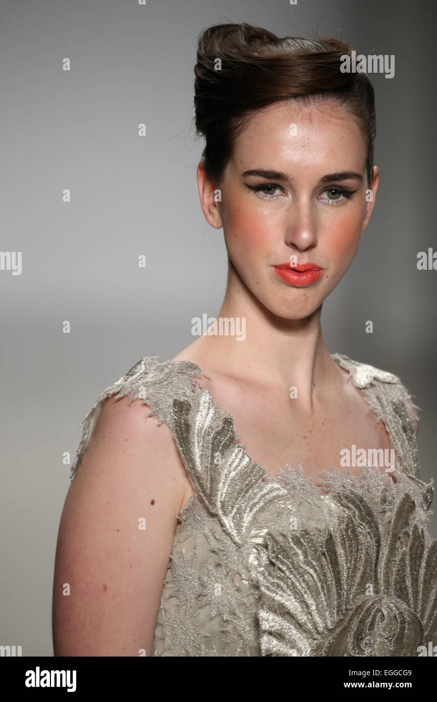 A model on the runway at the FTL Moda fashion show during Mercedes-Benz ...