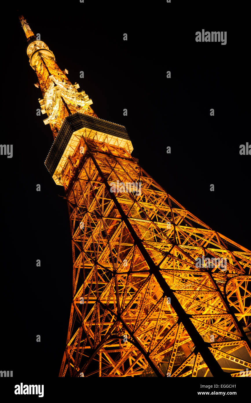 Night View of Tokyo Tower, Tokyo, Japan Stock Photo - Alamy
