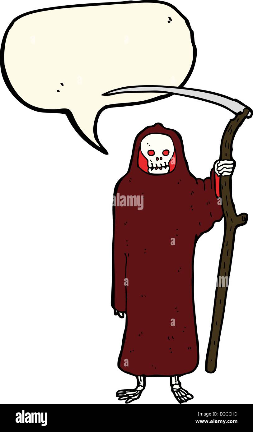 death cartoon with speech bubble Stock Vector Image & Art - Alamy