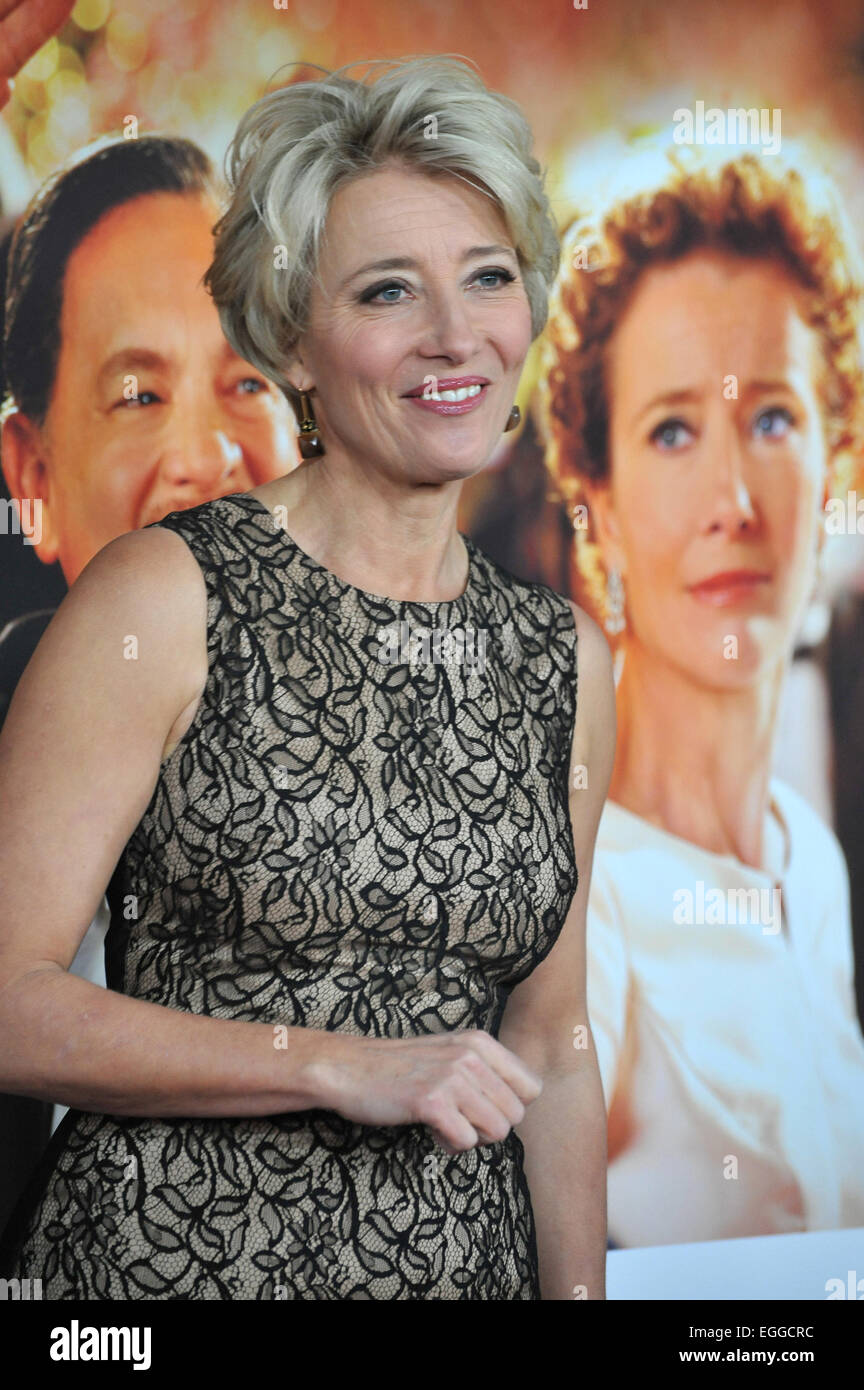 LOS ANGELES, CA - DECEMBER 9, 2013: Emma Thompson at the US premiere of ...