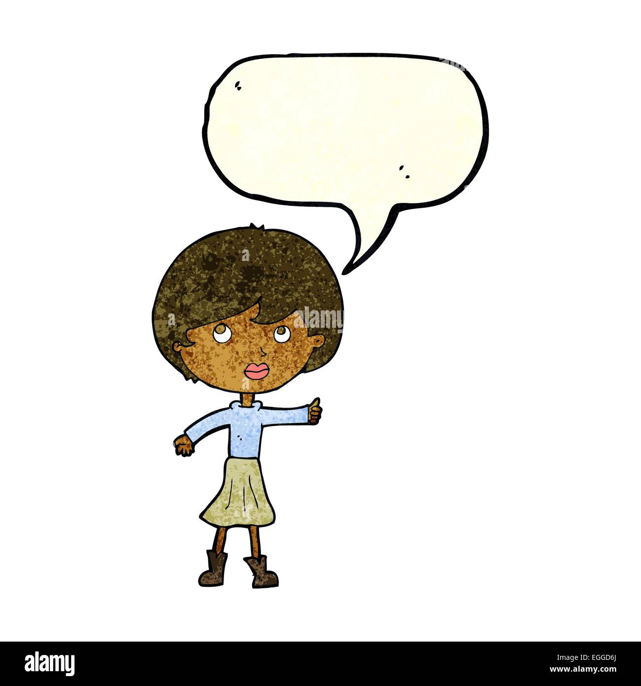 cartoon woman asking question with speech bubble Stock Vector Image ...