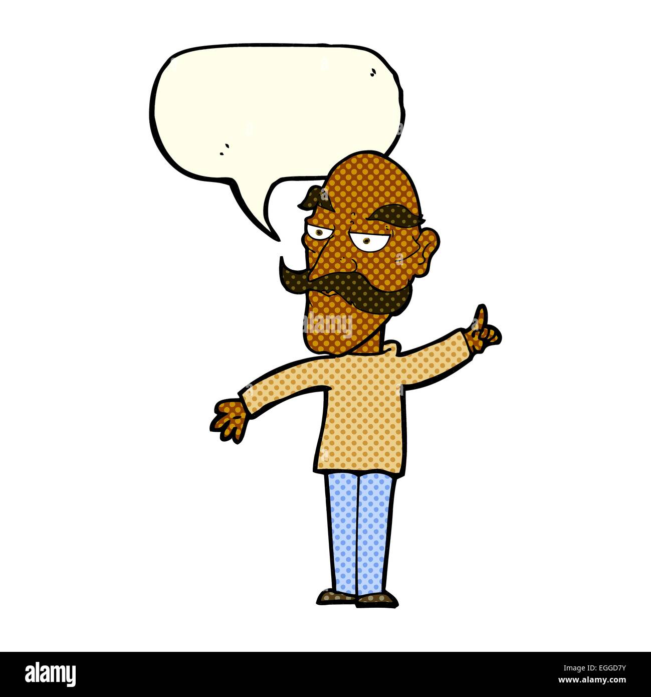 cartoon old man telling story with speech bubble Stock Vector Image ...