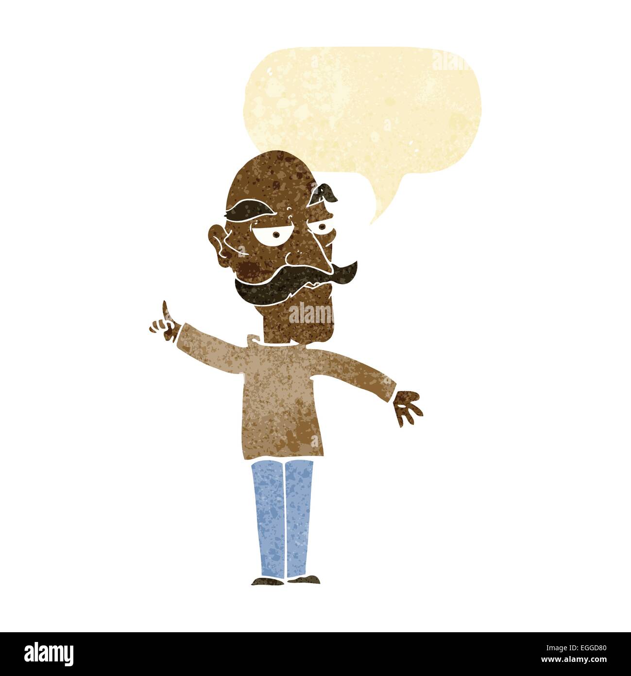 cartoon old man telling story with speech bubble Stock Vector Image ...