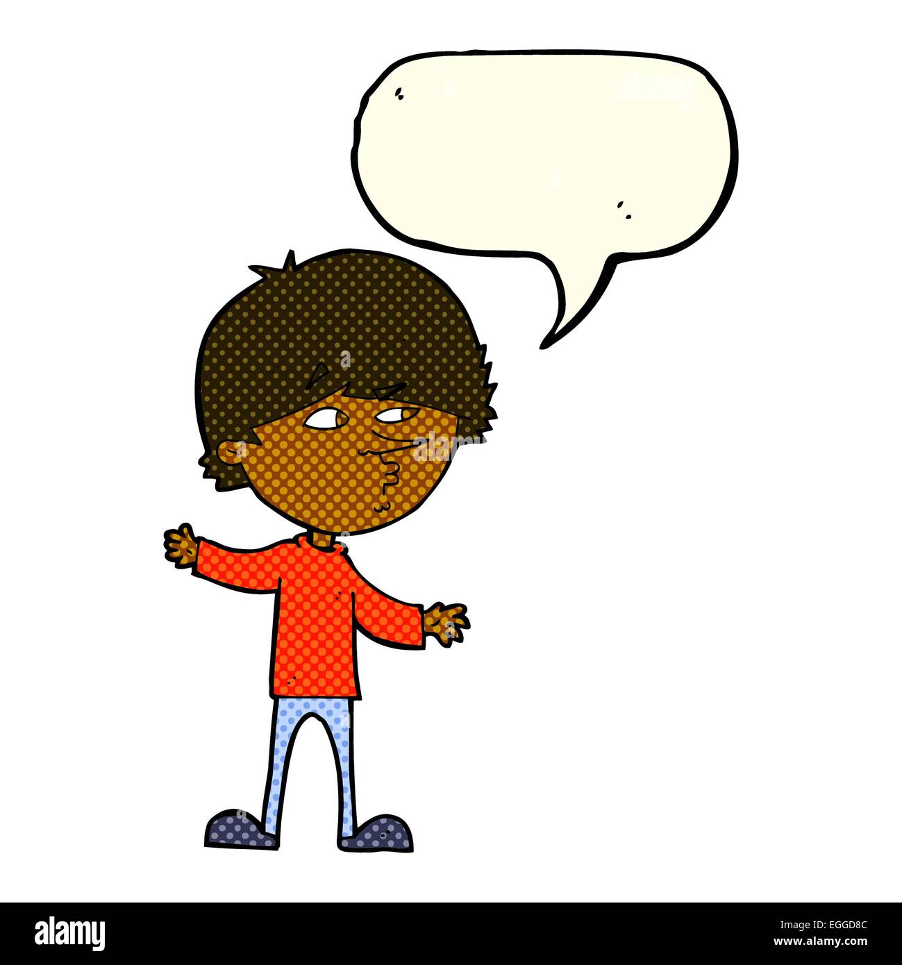 Cartoon boy wondering bubble hi-res stock photography and images - Alamy